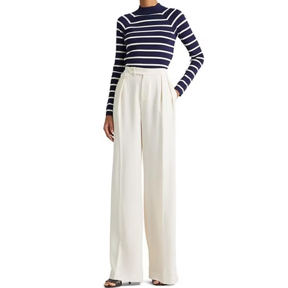 Lauren Ralph Lauren | Pants & Jumpsuits | Lauren Ralph Lauren Pleated Georgette Wide Leg Pants ...